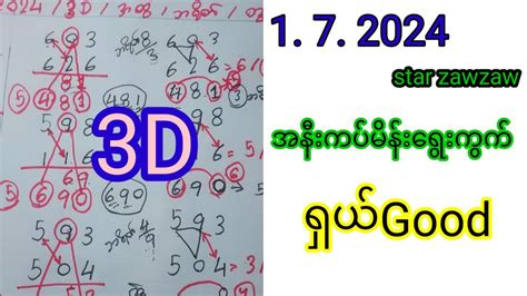 1 7 2024 3d အနီးကပ်ဆိုဒ်စုံဘရိတ် အတွဲ မိန်းရွေးကွက် Star Zawzaw 3dချဲဂဏန်း Youtube