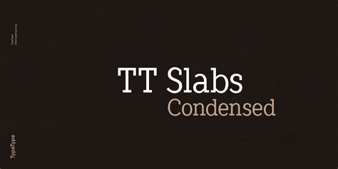 Tt Slabs Condensed Download Premium Font