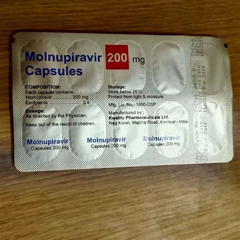 Molnupiravir Capsules 200mg At ₹ 624box In Amritsar Id 2850328152255