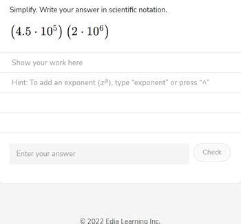 Answered Simplify Write Your Answer In Scientific Notation Bartleby