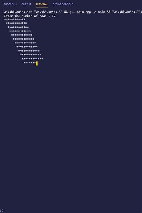 C Program To Print Mirrored Rhombus Star Pattern Using Class Pwos Shorts Youtube