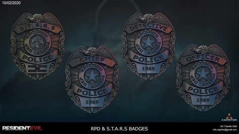 Resident Evil Welcome To Racoon City Stars And Rpd Badges Props