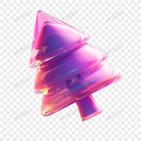 3d 추상 산성 유리 질감 크리스마스 트리 무료 컷아웃 크리스마스 소재 Png 일러스트 무료 다운로드 Lovepik