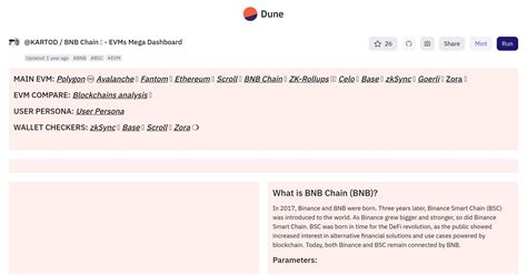 Bnb Chain 🔶 Evms Mega Dashboard