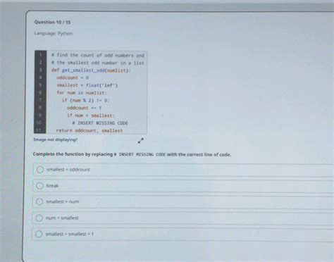 Question 10 15 Language Python 1 If Find The StudyX