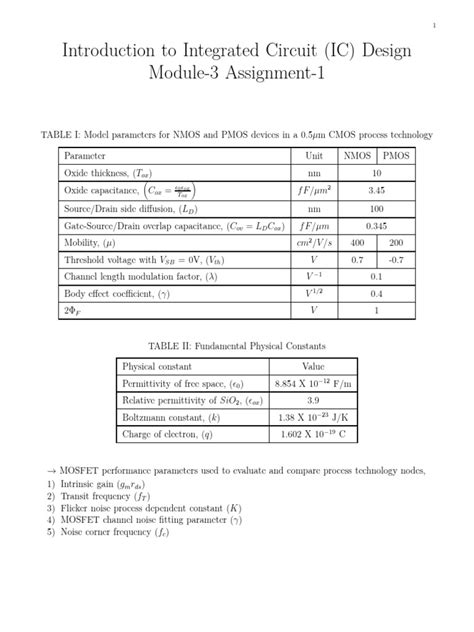 E3 277 Introduction To Ic Design Module3 Assignment1 1 Pdf