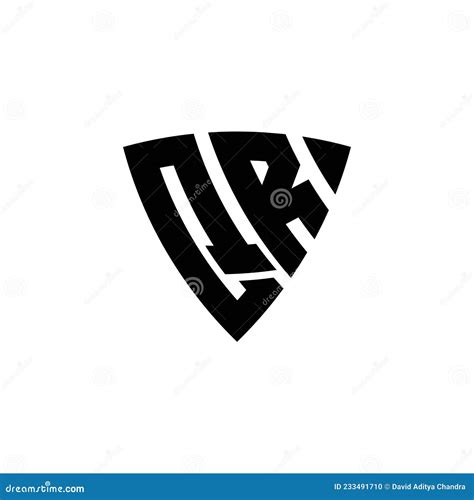 Qr Logo Monogram Triangle Shield Style Stock Vector Illustration Of