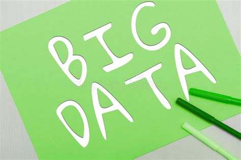 Writing Displaying Text Big Data Concept Meaning Sets That So Complex That Traditional Software