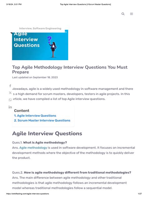 top agile interview questions scrum master questions pdf scrum