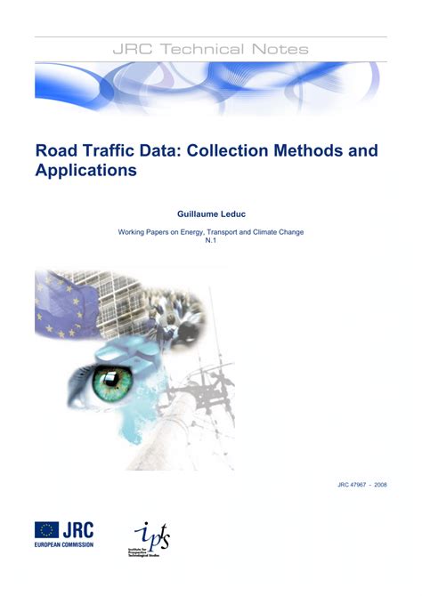 Pdf Road Traffic Data Collection Methods And Applications
