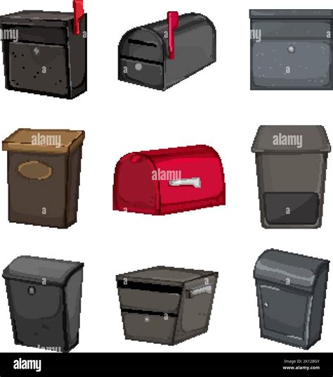 Mailbox Letter Set Cartoon Vector Illustration Stock Vector Image And Art