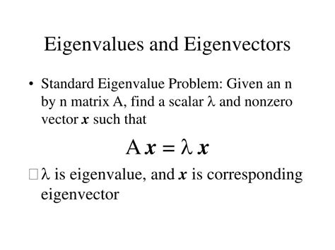 Ppt Lecture 17 Introduction To Eigenvalue Problems Powerpoint