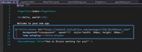 Using Lottie In Blazor · Issue 44109 · Dotnetaspnetcore · Github