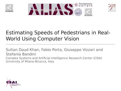 Pptx Analysing Pedestrian Dynamics With Computer Vision Techniques Examples Dokumentips