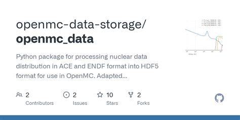 Github Openmc Data Storageopenmcdata Python Package For Processing