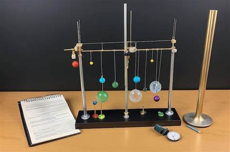 Premium Photo Illustrate A Physics Lab Setup With Pendulums Magnets And Other Experimental