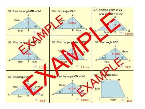 Pythagoras Trigonometry Two Step Problem Solving Teaching Resources
