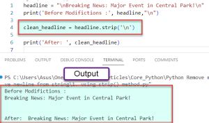 Remove Newline Characters From A String In Python
