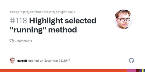 Highlight Selected Running Method Issue Cockpit Project Cockpit Project Github Io