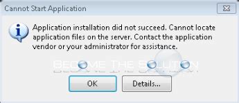 Fix Application Installation Did Not Succeed