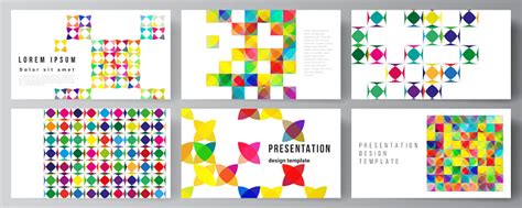 프리젠 테이션 슬라이드 비즈니스 템플릿의 최소 추상 벡터 일러스트 레이아웃 추상 배경 밝은 원 기하학적 모양과 기하학적 모자이크 패턴 0명에 대한 스톡 벡터 아트 및 기타