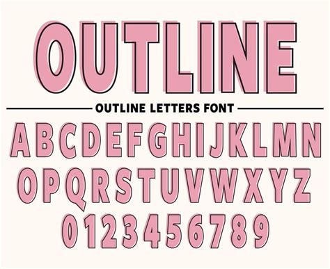 Outline Font Outline Letters Hollow Font Bold Outline Font Block Outline Font Hollow Letters