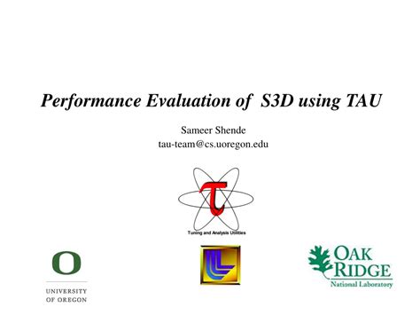 Ppt Performance Evaluation Of S3d Using Tau Powerpoint Presentation Id9677483