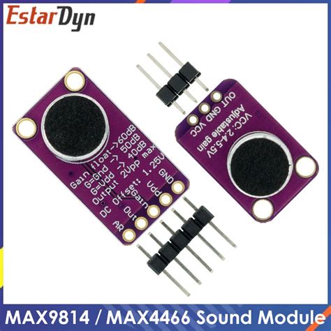 Max9814 Microphone Agc Amplifier Board Sound Sensor Module Auto Gain