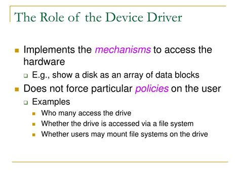 PPT An Introduction To Device Drivers PowerPoint Presentation Free Download ID 4344559
