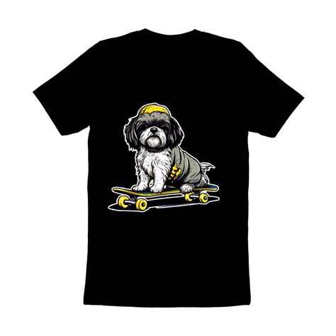 Shi Tzu On A Skateboard