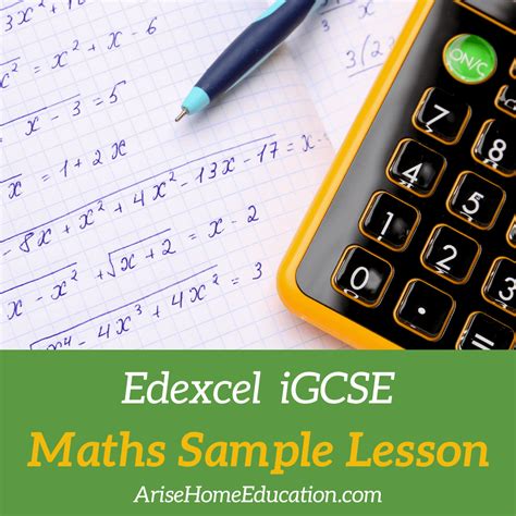 Igcse Maths Sample Lesson