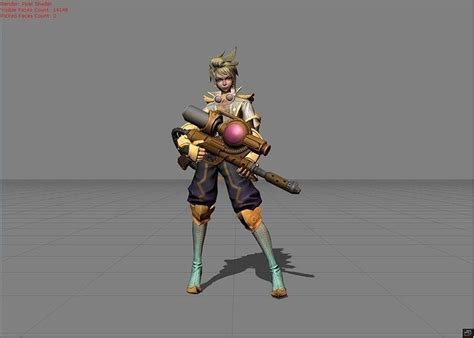 3d Model Kimmy Jetpack Rebel Vr Ar Low Poly Cgtrader