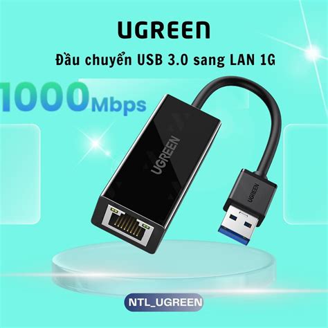 Bộ Chuyển Usb 3 0 To Lan Ugreen Cr111 Usb 3 0 5gbps Tốc độ Lan 10 100