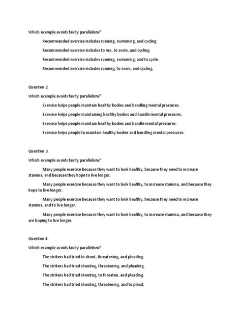 Parallelism Quiz Pdf Batman