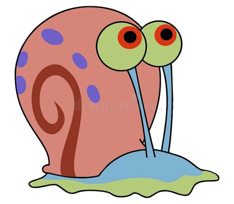 Cartoon Character In Spongebob Squarepants This Gerry The Snail Stock Vector Illustration Of
