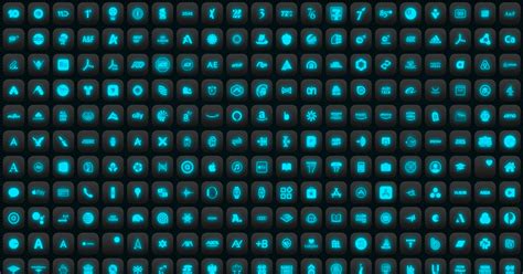 neon glow icons filled 2d 图标 unity asset store