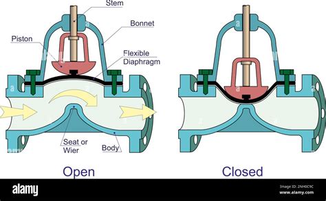 Diaphragm Valve Actions Stock Vector Image And Art Alamy