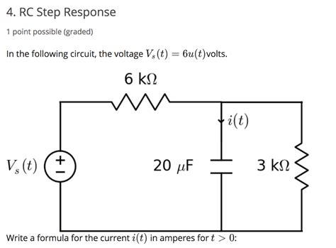 Solved RC Circuit With Switch Point Possible Graded Chegg Com