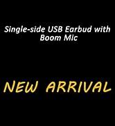 Amazon Com Dungzduz Single Side Usb Earbud With Boom Mic Usb A Headphone For Pc Mac Laptop