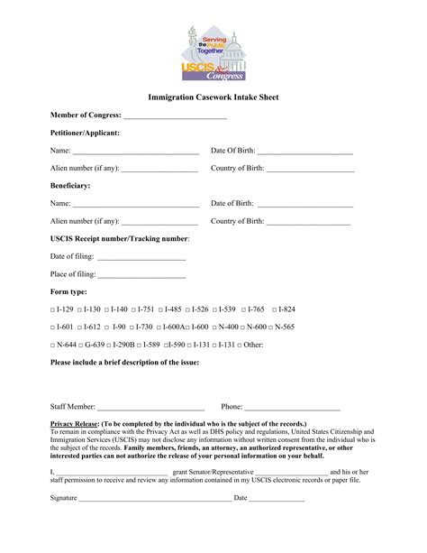 Immigration Casework Form ≡ Fill Out Printable Pdf Forms Online