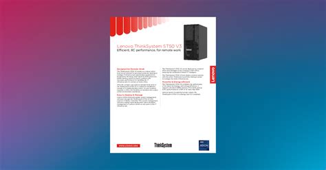 Lenovo Thinksystem St50 V3 Datasheet Lenovo Press