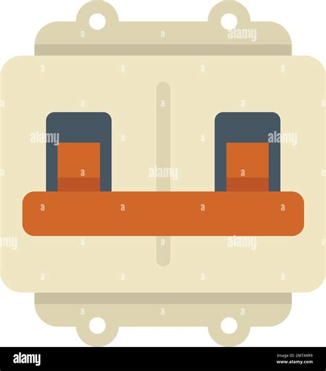 Short Breaker Icon Flat Vector Fuse Panel Safety Power Isolated Stock Vector Image And Art Alamy