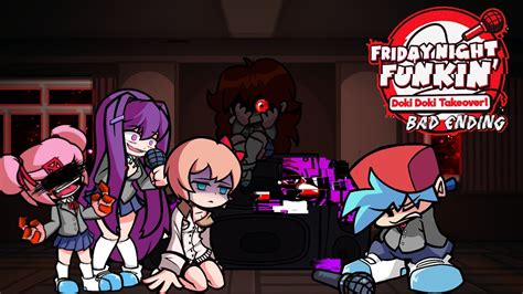Crazy Doki Doki Mod Friday Night Funkin Doki Doki Takeover Bad
