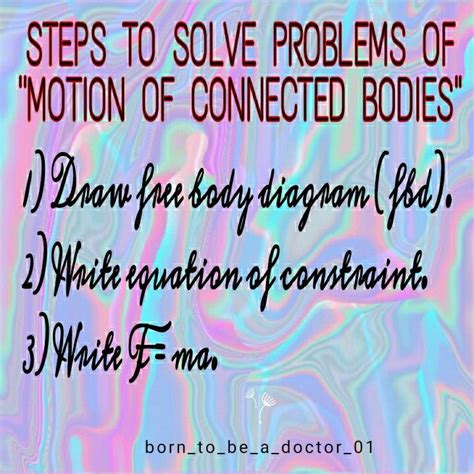 Steps To Solve Motion Problems With Newton S Laws Of Motion