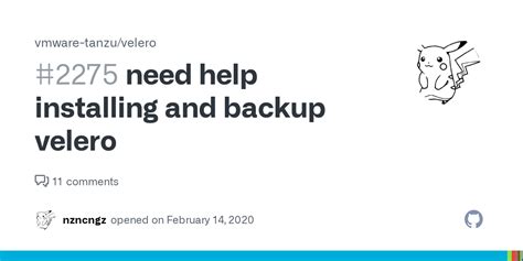 Need Help Installing And Backup Velero · Issue 2275 · Vmware Tanzu Velero · Github