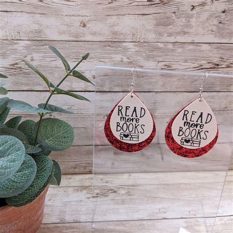 Reading Earrings Etsy