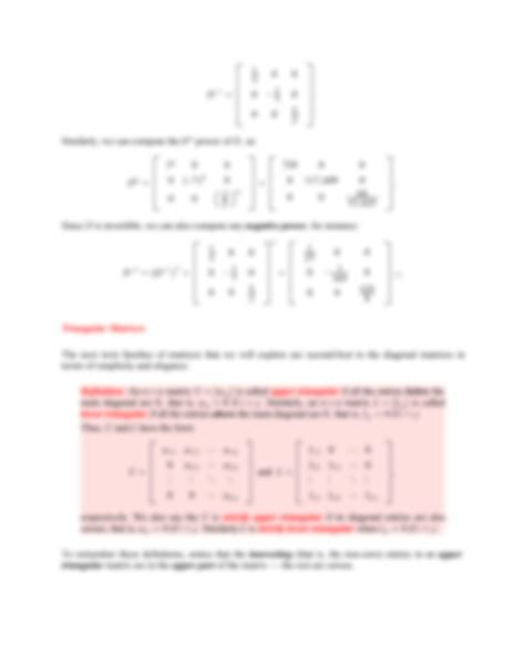 Solution Diagonal Triangular And Symmetric Matrices And Exercises