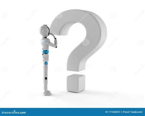 Android With Question Mark Stock Illustration Illustration Of Asking