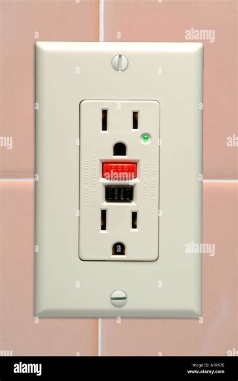 A Ground Fault Circuit Interrupter Or GFCI Outlet Stock Photo Alamy