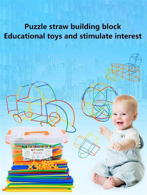 Color And Style Of Internal Item Random Plastic Straw And Water Pipeline Building Blocks Bricks